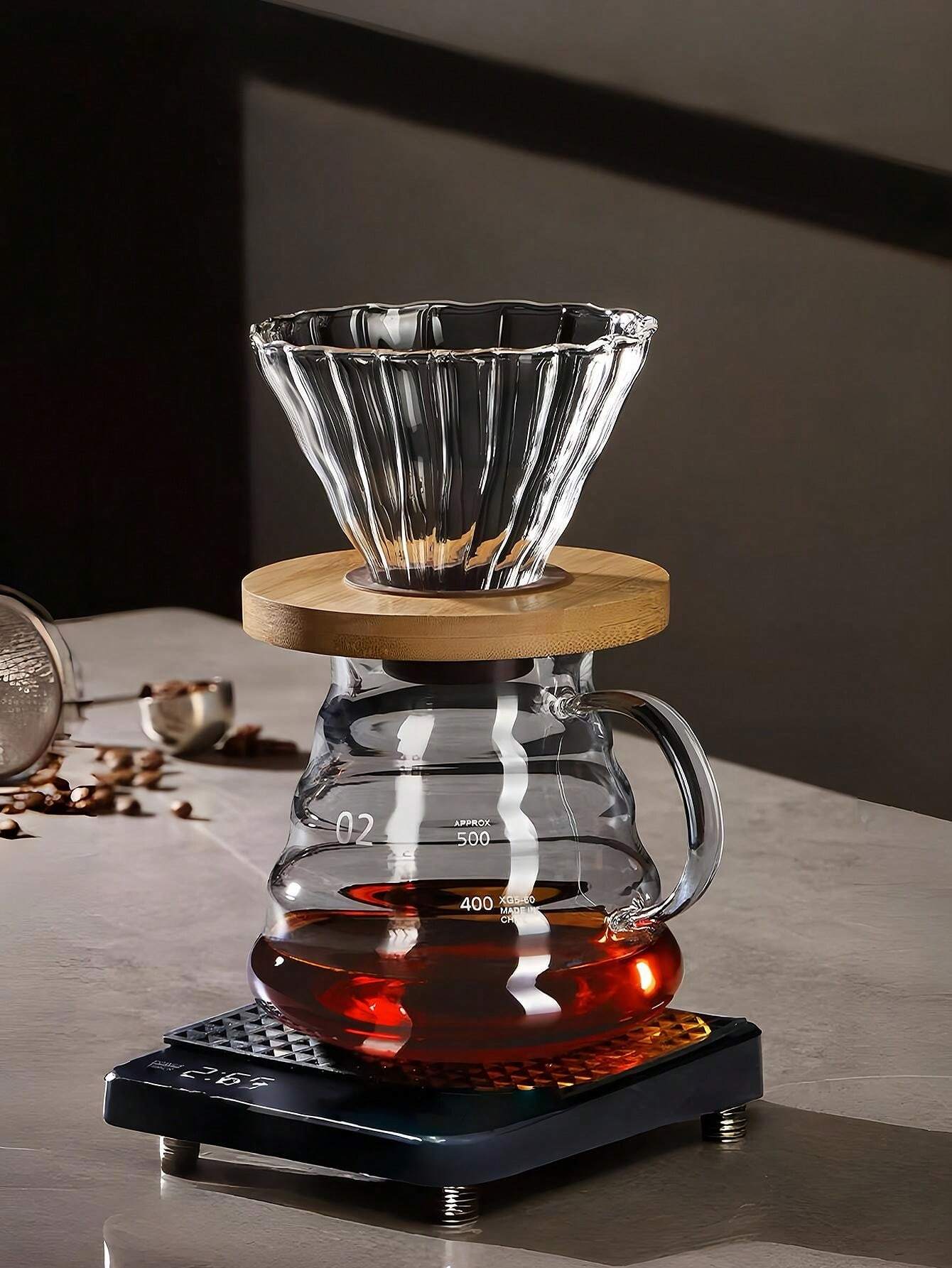 1pc Simple And Practical Cloud-Shaped Coffee Pour Over Pot With Filter ...
