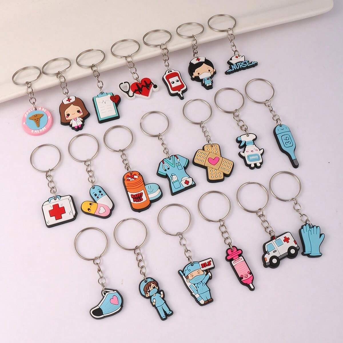 20pcs Medical Profession Nurse/Doctor Keychain DIY Gift For Friends ...