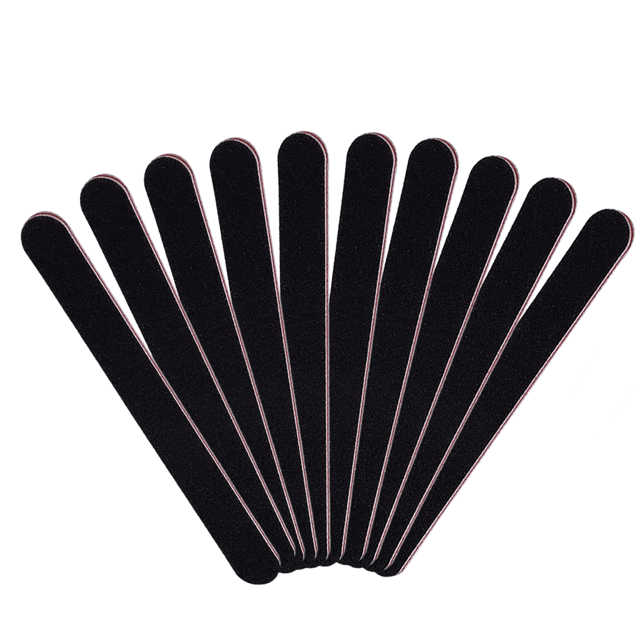 100/180 Grit Nail Files, Black Professional Reusable Emery Boards ...
