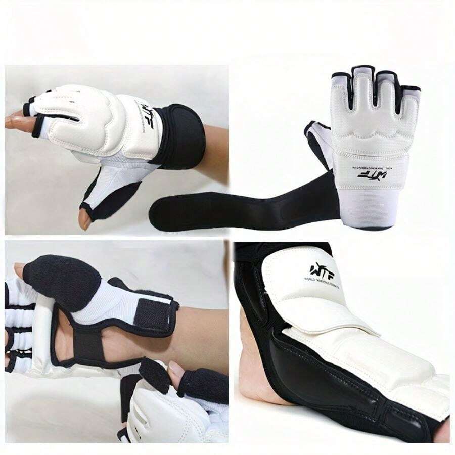 Martial Arts Gloves & Foot Guard Set - Durable Sparring Gear For ...
