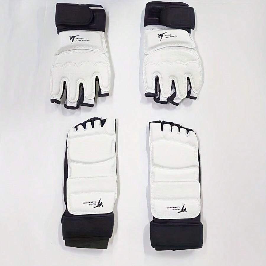 Martial Arts Gloves & Foot Guard Set - Durable Sparring Gear For ...