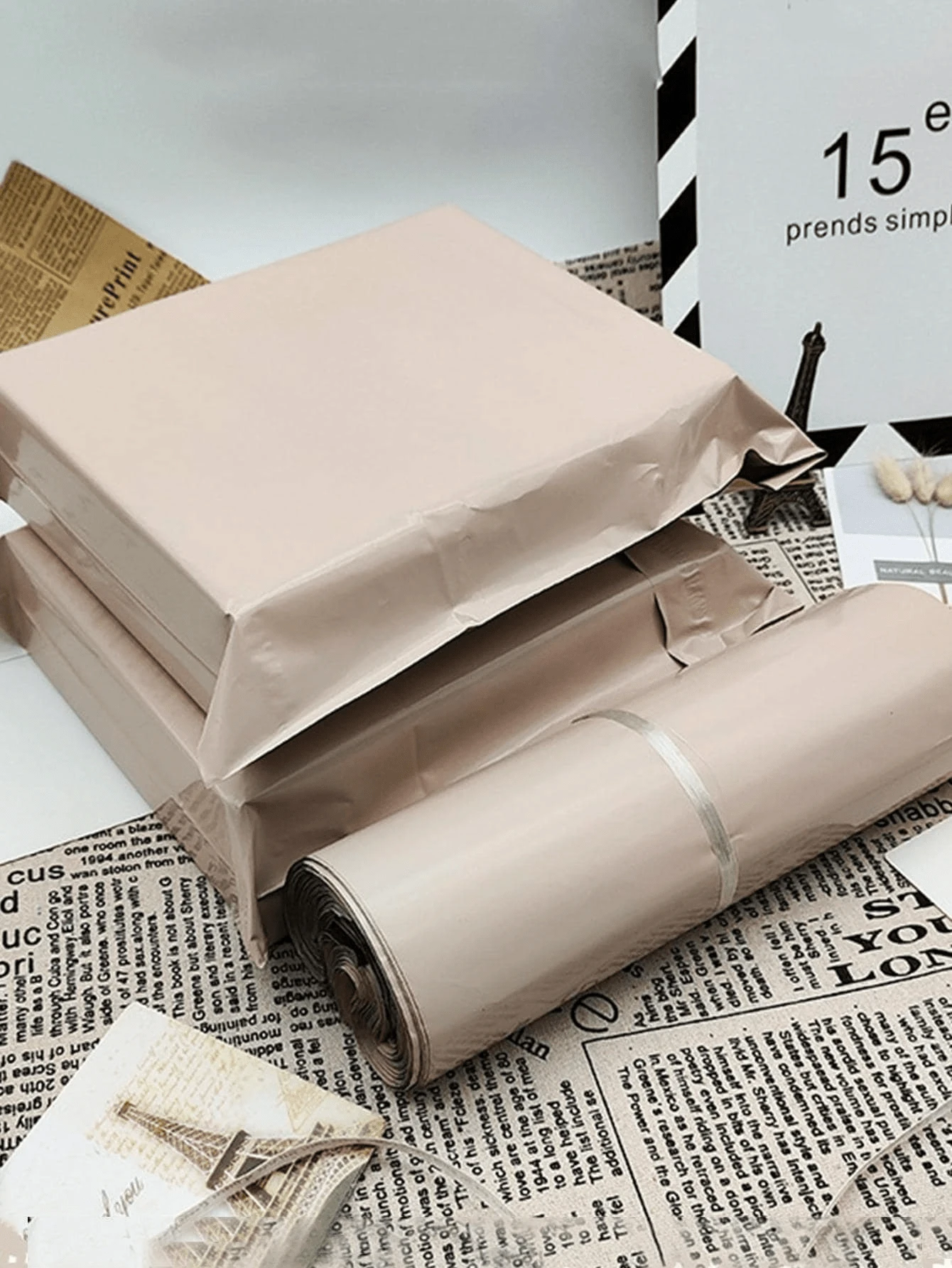 50pcs Coffee Colored Express Delivery Bag With Simple And Versatile ...