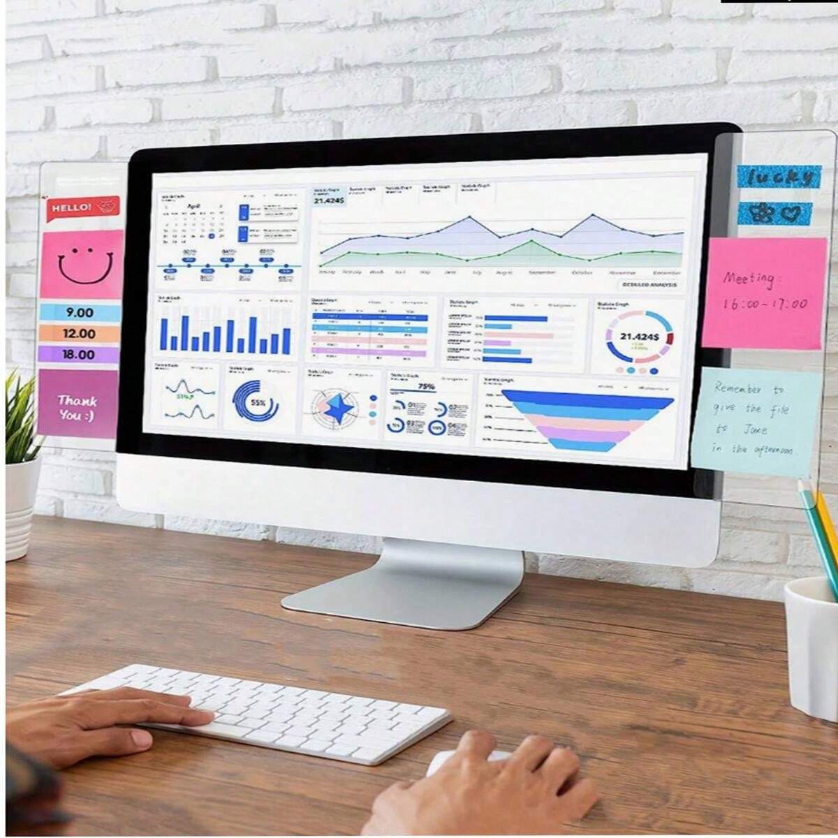 1 Quadro de Aviso de Monitor de Computador, Painel Lateral de Memória ...