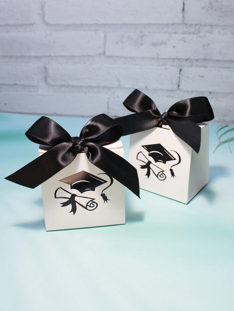 20pcs Grad Candy Gift Boxes With Doctoral Cap Design | Graduation Party ...