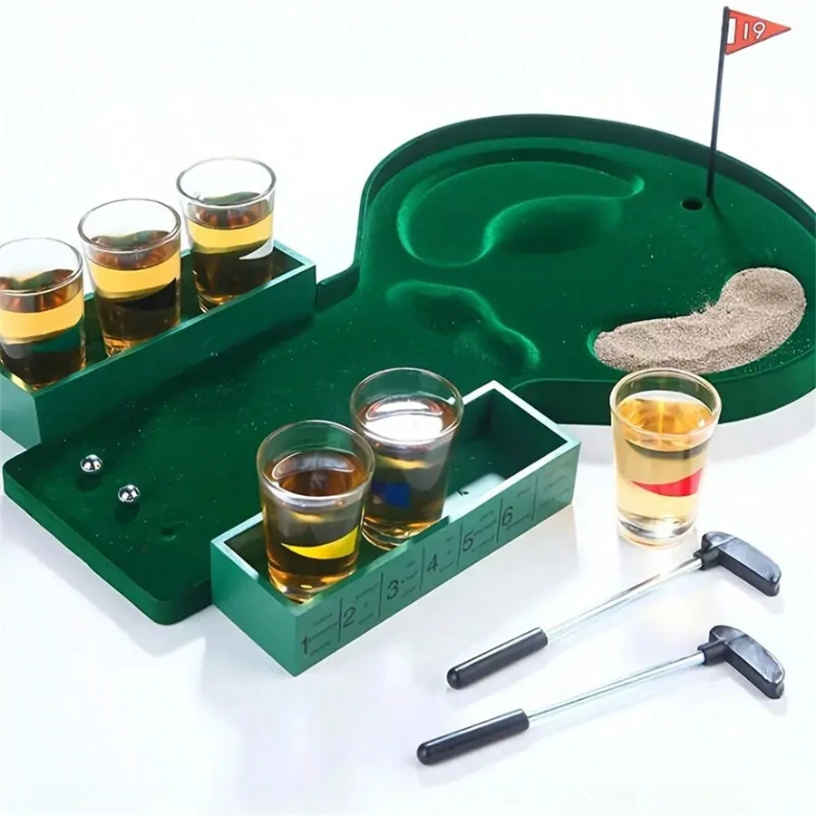 Golf Drinking Game Set, Mini Desktop Golf With Cups, Adult Party Game ...