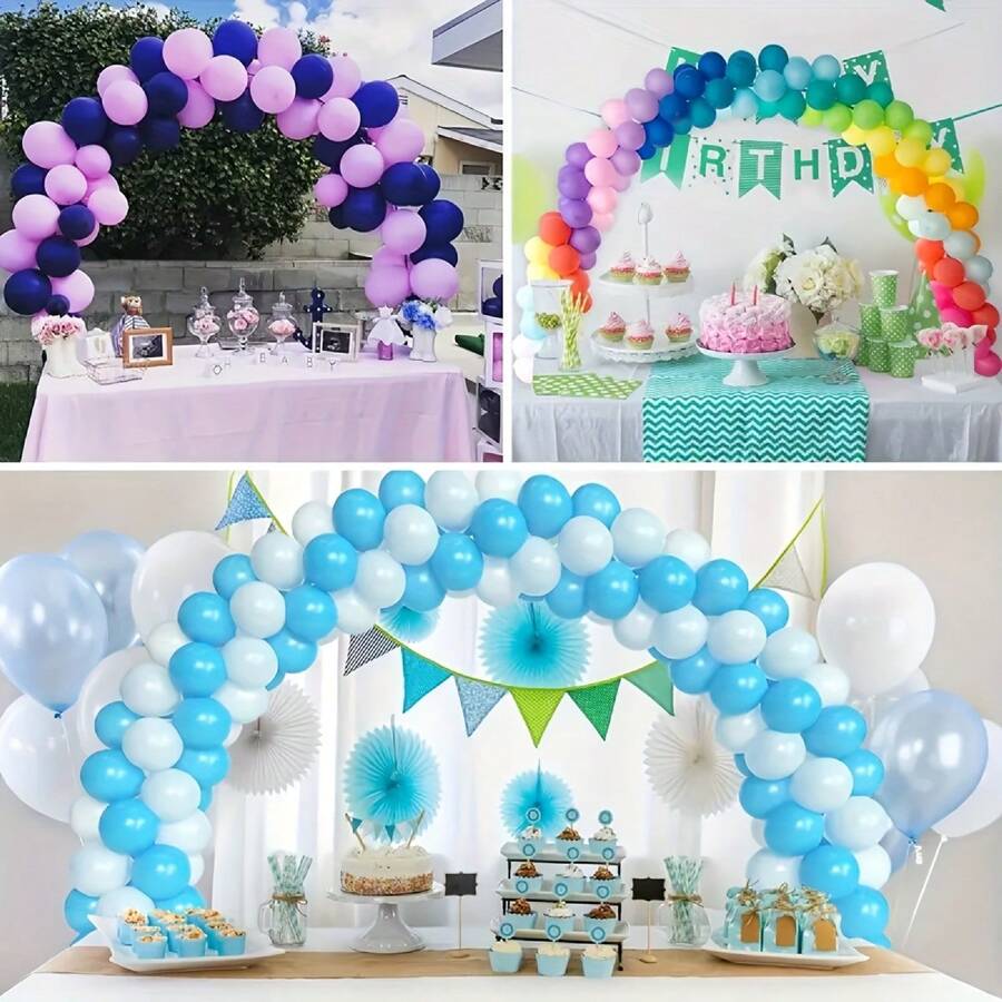12ft Table Balloon Arch Kit, Foldable Fiberglass Pole Stand Balloon ...