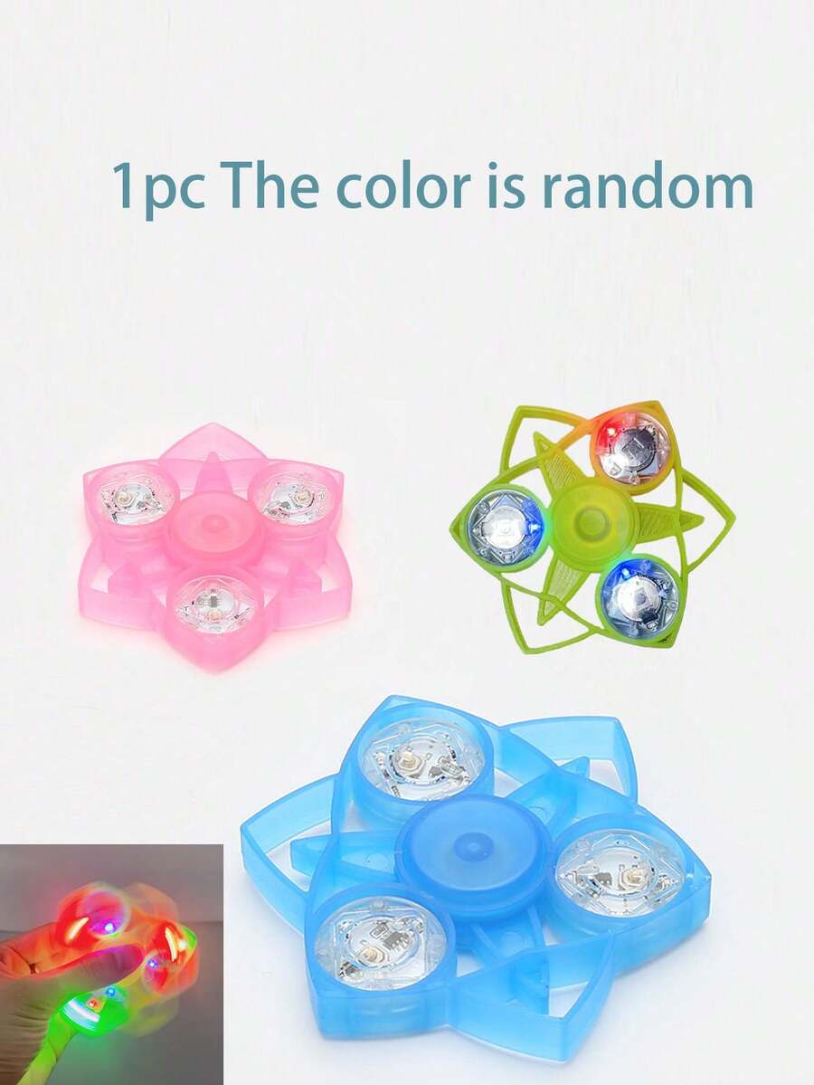 1pc Hexagon Gyro Fingertip Gyro With Glowing Crystal, 3-Speed Self ...