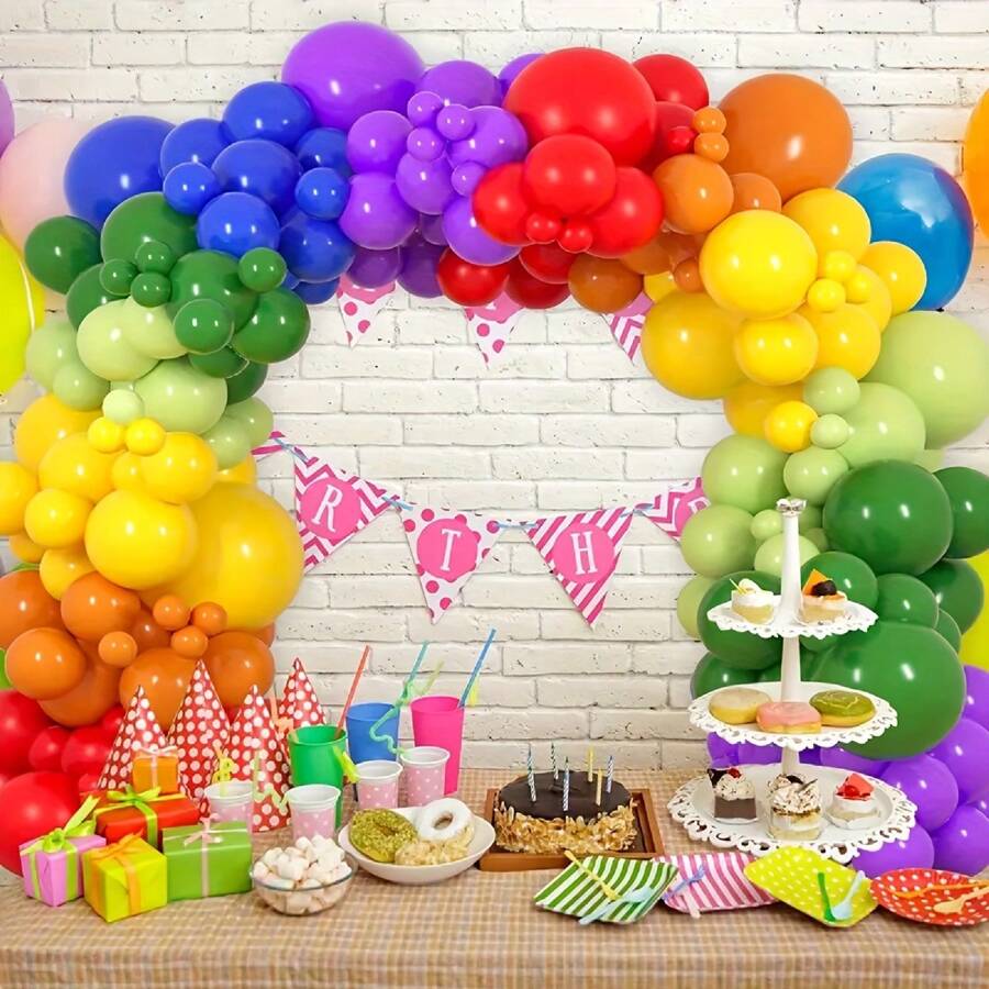 12ft Table Balloon Arch Kit, Foldable Fiberglass Pole Stand Balloon ...