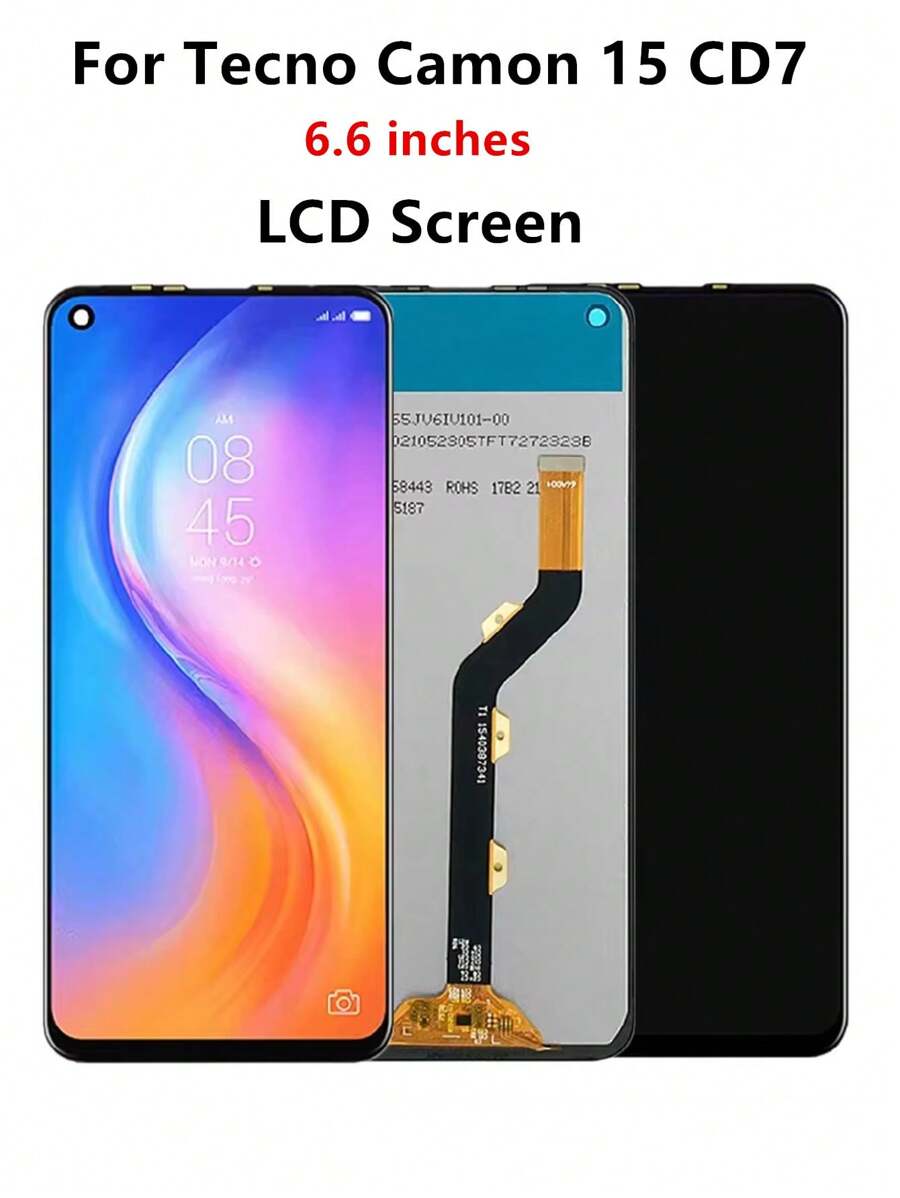 Pantalla de 6,6 pulgadas para Tecno Camon 15 CD7 Conjunto digitalizador de pantalla táctil de ...