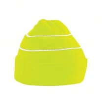 Beechfield Unisex Adult Knitted High-Vis Beanie (Fluorescent Yellow ...
