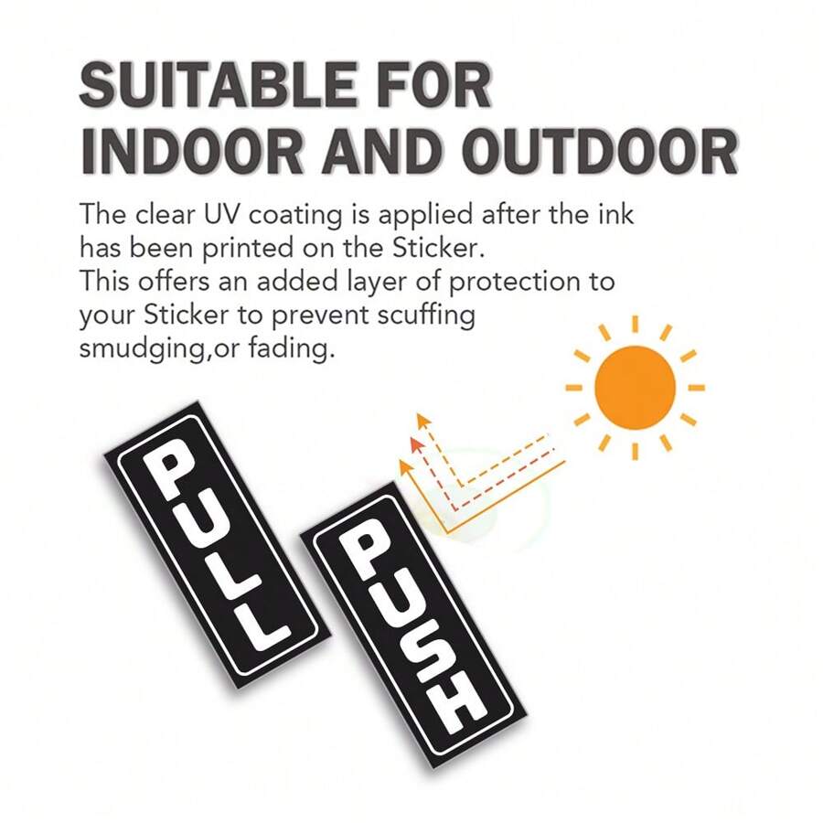 4pcs Self-Adhesive Sliding Door Stickers - 2x5 Inches - Vinyl ...