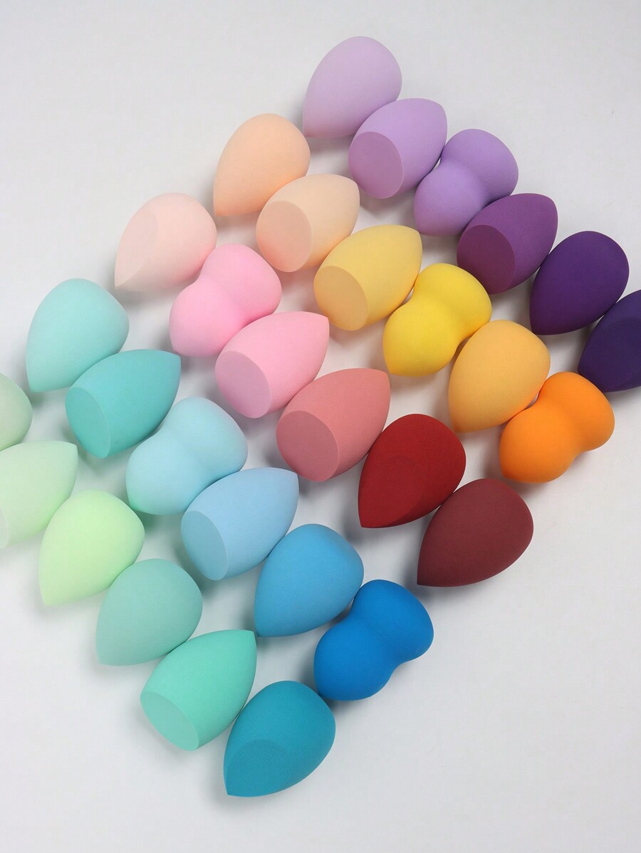 Makeup Sponge Set Of 3/5/10/15/20/30/50, Random Colors And Shapes ...