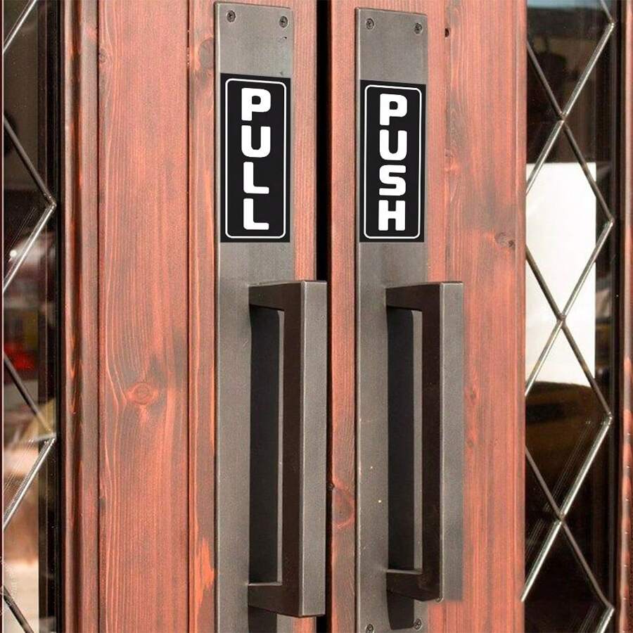 4pcs Self-Adhesive Sliding Door Stickers - 2x5 Inches - Vinyl ...