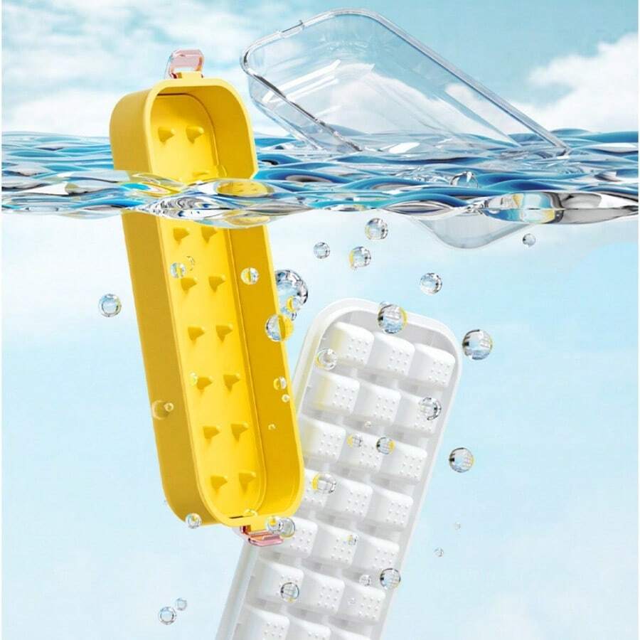 Silicone Ice Cube Tray With Press Mold, Creative Multi-Layer Ice Cube ...