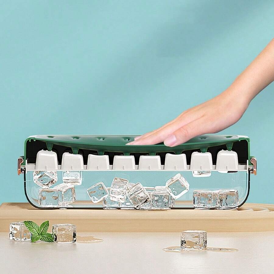 Silicone Ice Cube Tray With Press Mold, Creative Multi-Layer Ice Cube ...