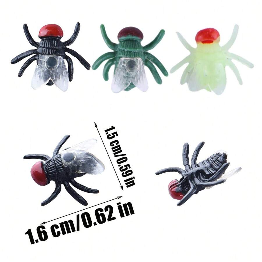 50PCS Realistic Bugs Plastic Fake Bug Trick Toys Insects Prank Toy Bugs ...