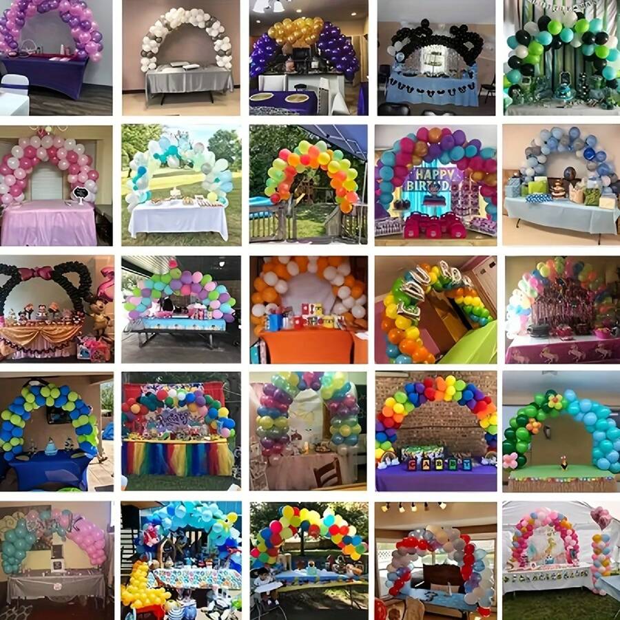 12ft Table Balloon Arch Kit, Foldable Fiberglass Pole Stand Balloon ...