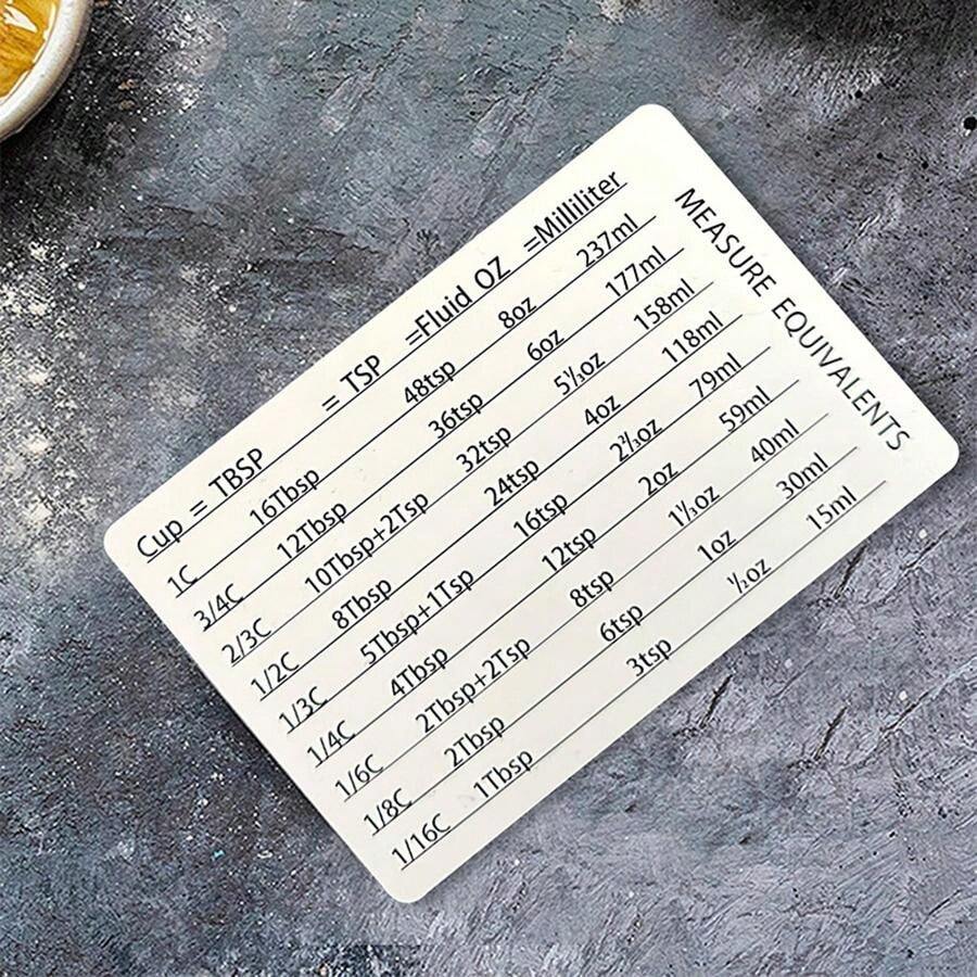 1 pièce Tableau de conversion de cuisine aimanté pour réfrigérateur ...
