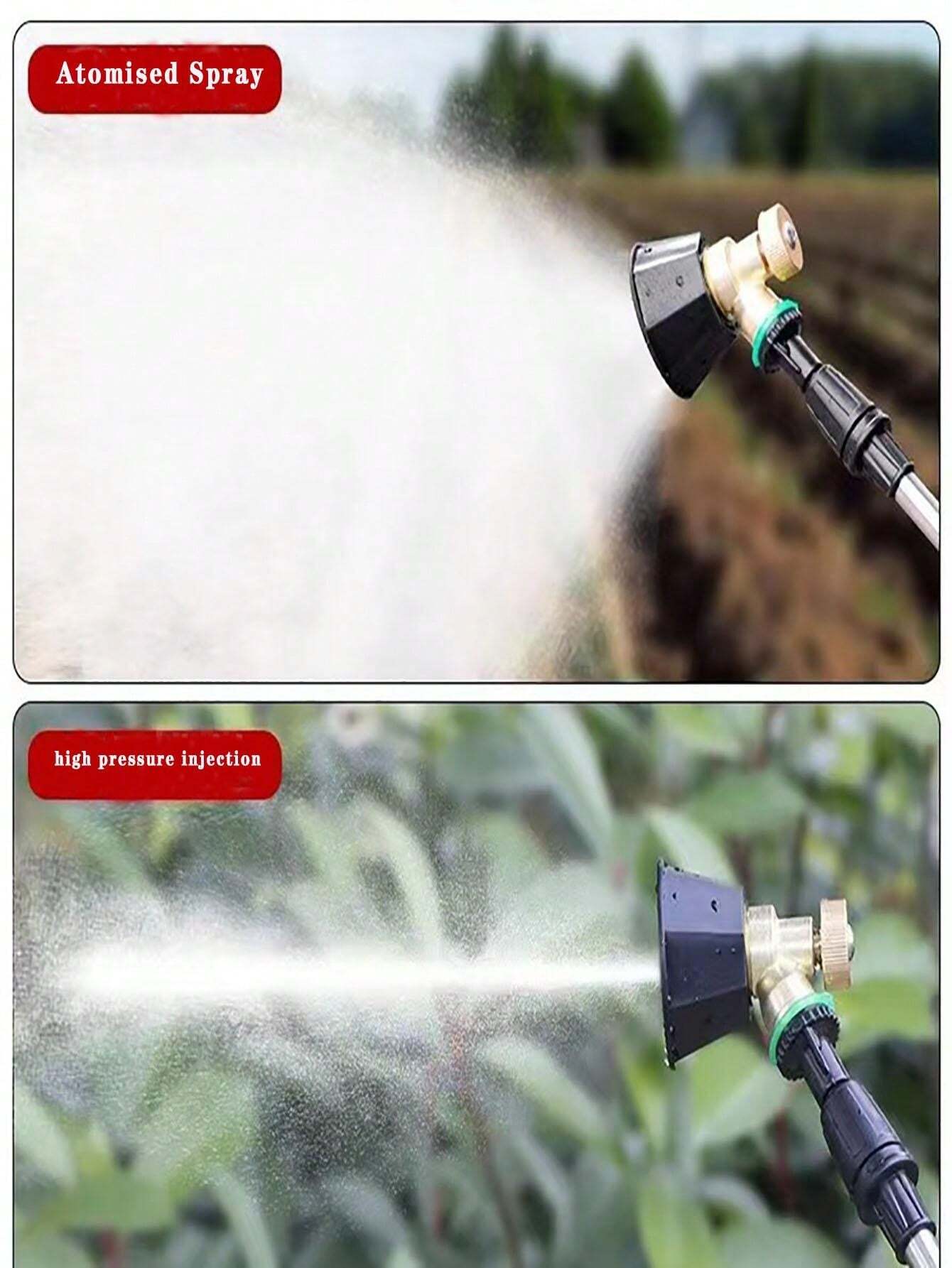 1 Set, Atomizing Adjustable Agricultural Sprayer Alloy Black Cyclone ...