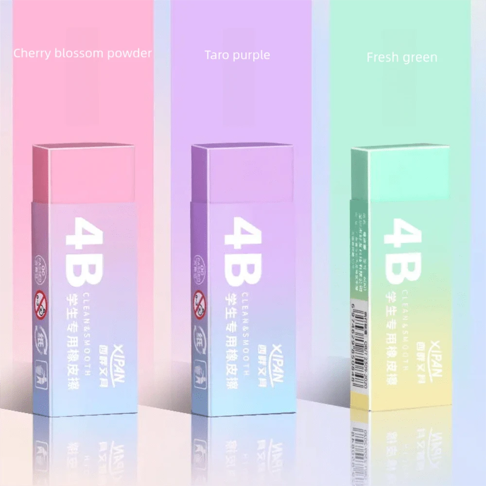 20pcs/Set Of Macaron -Colored 4B Rubber Rubbing, Rectangular Shape, PVC ...