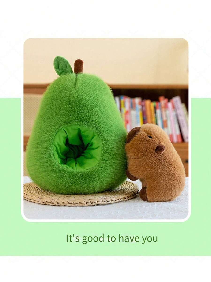 New Avocado Capybara Plush Toy, Creative Capybara Stuffed Animal Soft ...