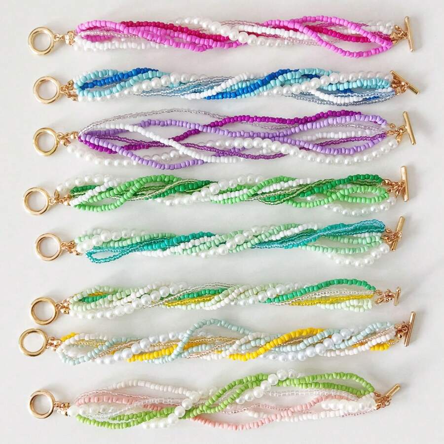 Ensemble de perles pour bracelet de style bohémien DIY - Perles rondes ...