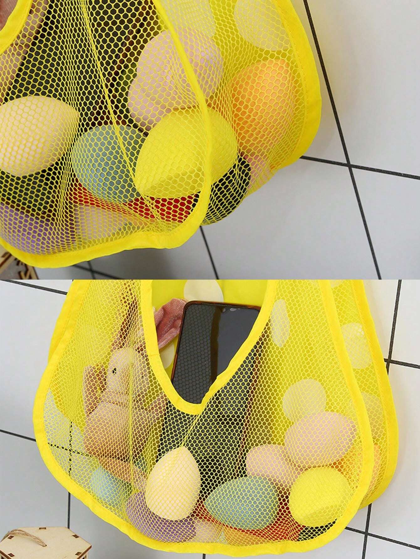 1pc Cartoon Toy Storage Net For Kids & Baby Bath Time, Toy Organizer ...