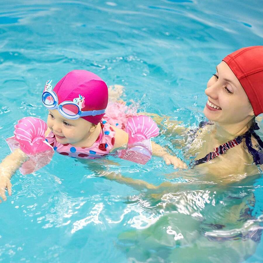 Swim Arm Floats 1 Pc PVC Cute Cartoon Inflatable Arm Band Flotation ...