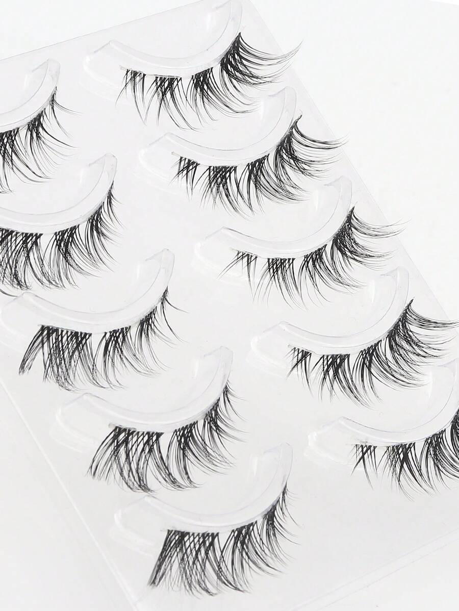 5 Pairs Fox Style Natural & Long & Wispy False Eyelashes ForDaily Party ...