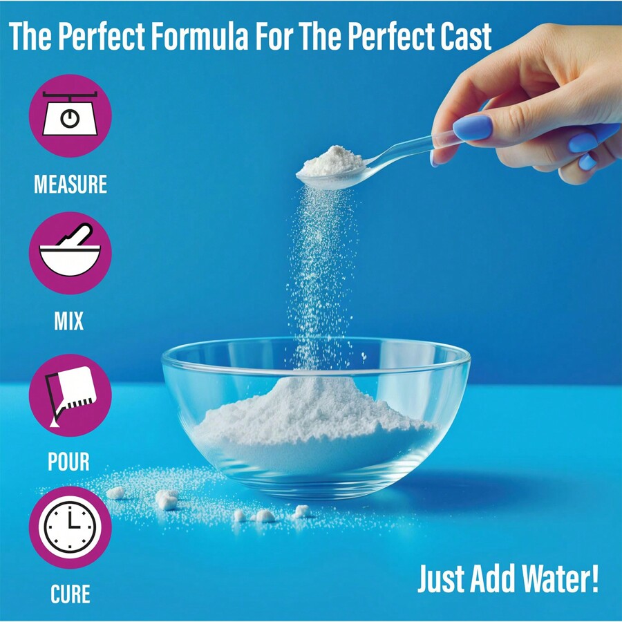 1.1LB/500g Casting Resin Powder Plaster - 3:1 Water Ratio, 30 Minutes ...