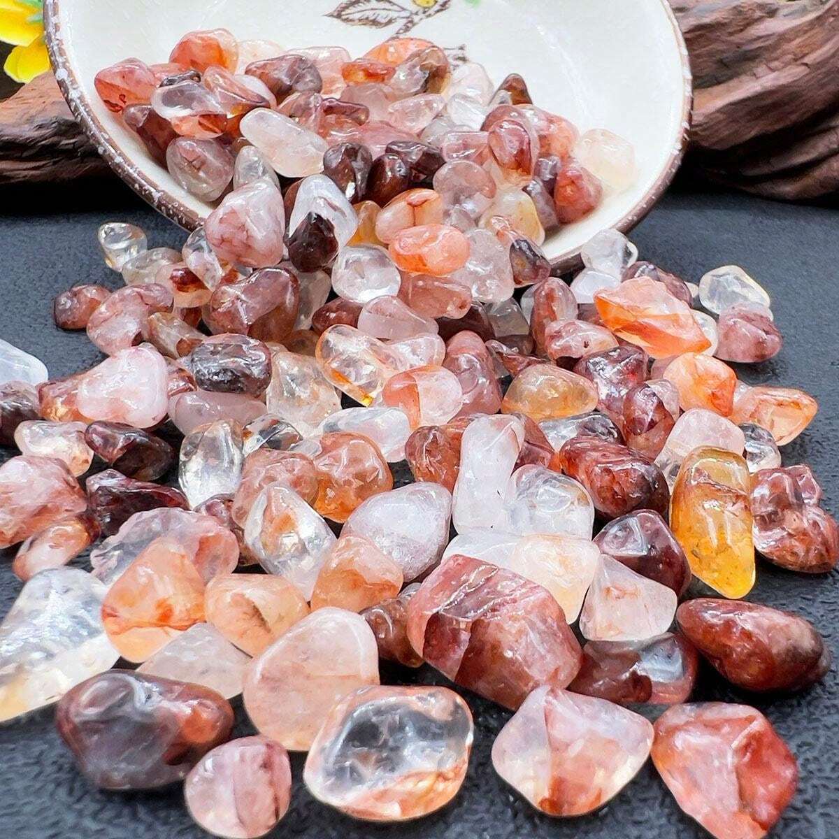 100g/0.22lb Natural Red Gulaman Gravel Stones, Aquarium Substrate, Mini ...