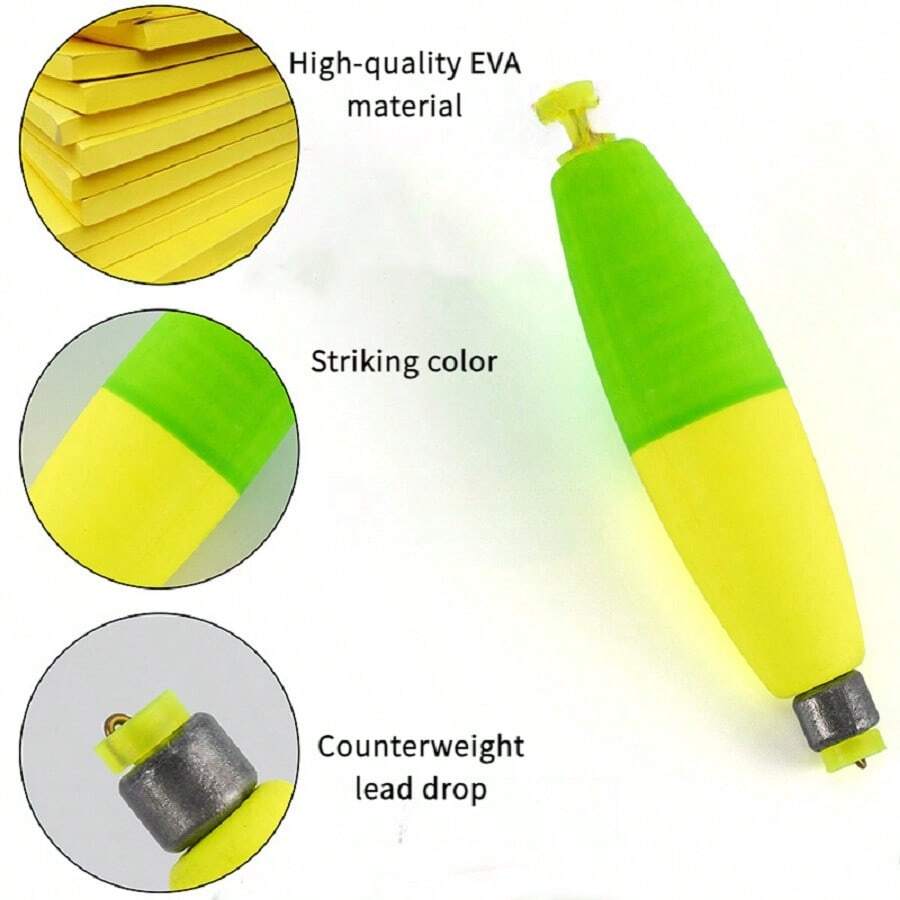 YOTO 5pcs EVA Highly Sensitive Columnar Floats With Built-In Lead ...