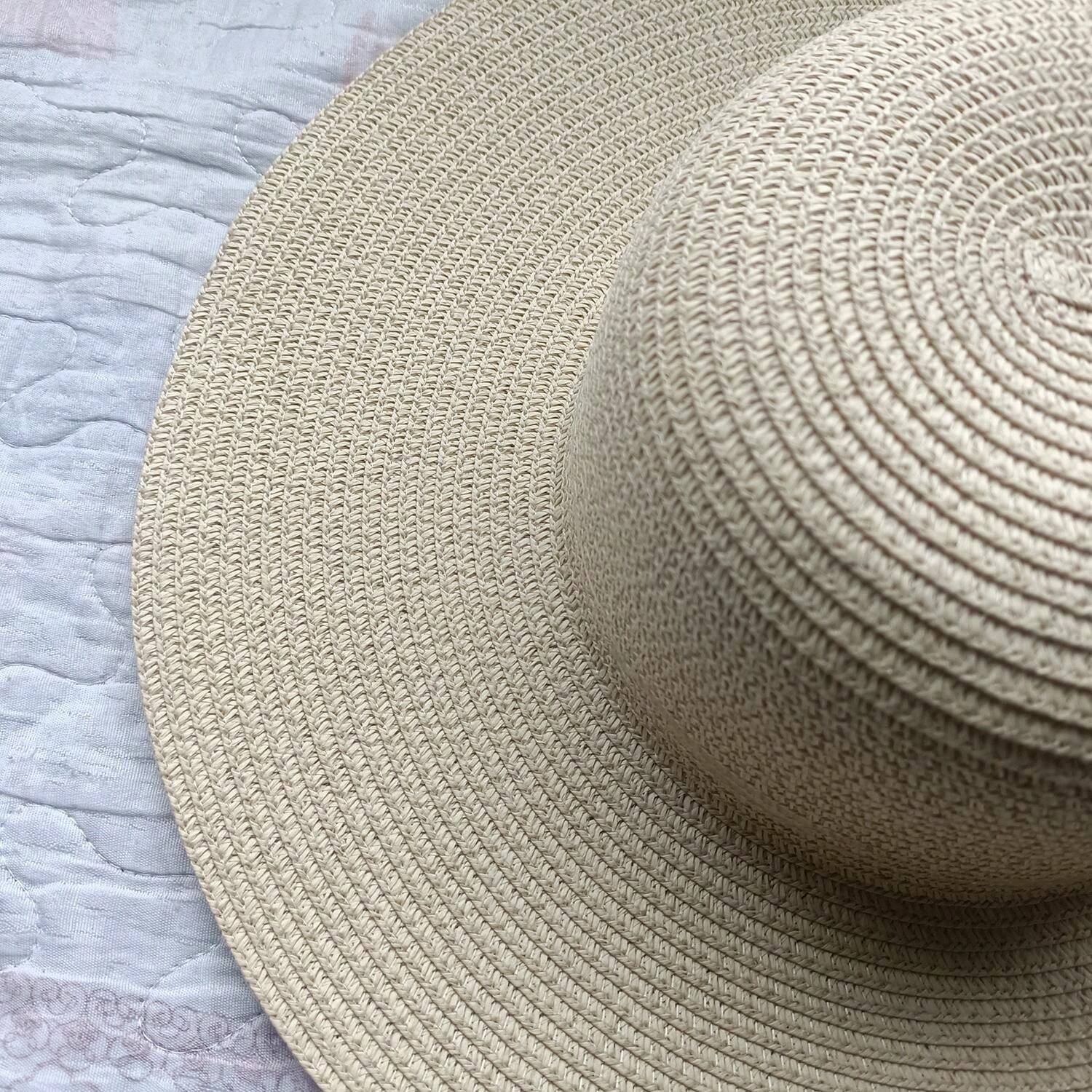 1pc Women Tape Decor Boho Straw Hat For Vacation Tape Decor Straw Hat ...