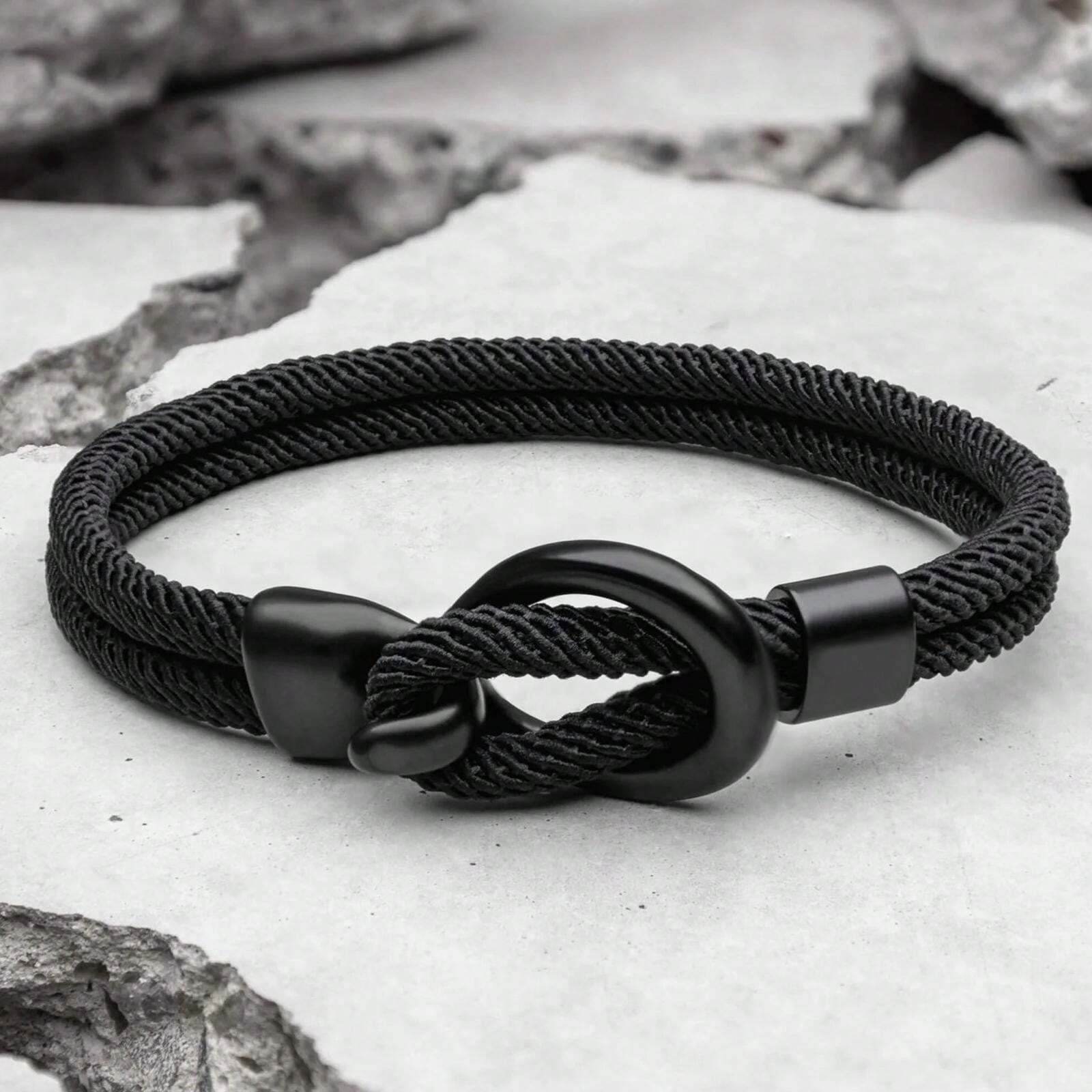 1pc minimalistische handgemaakte Milanese touw gevlochten armband voor ...