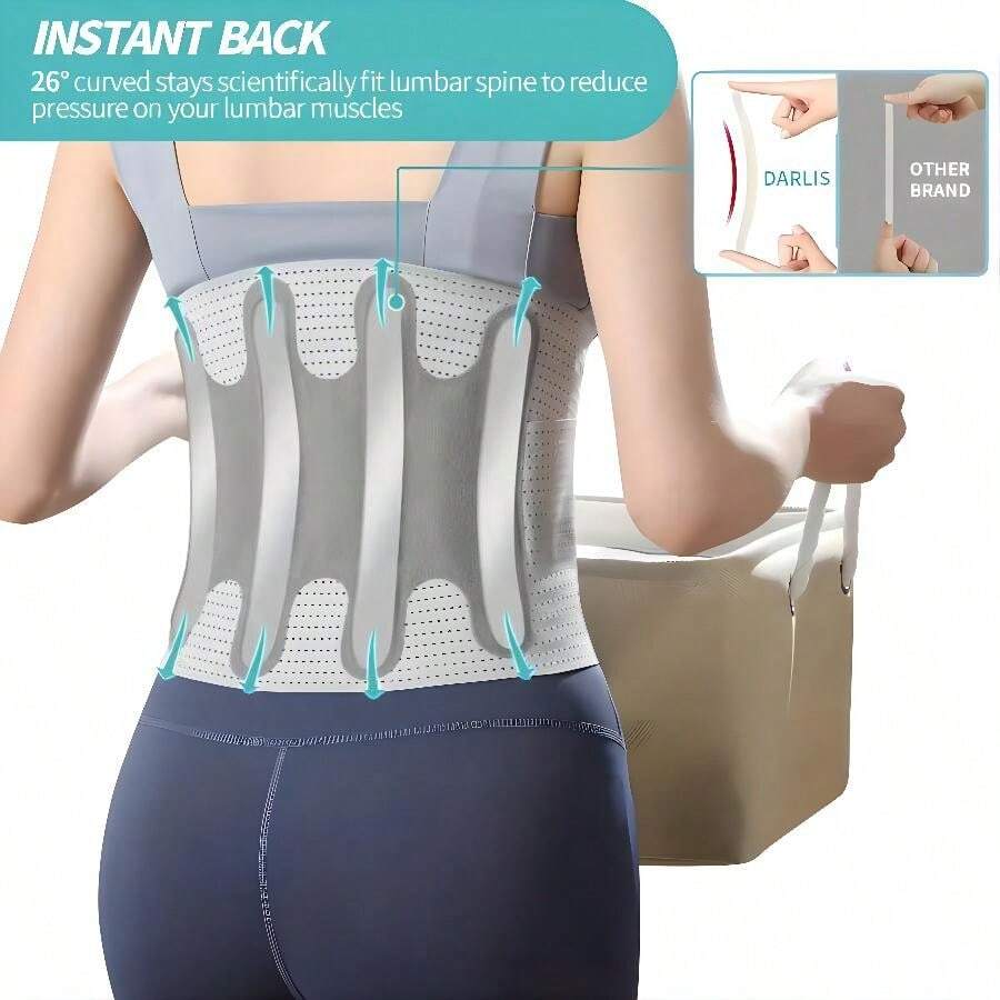 Back Brace For Lower Back - Back Support Belt For Women & Men - Breathable Design With Lumbar ...