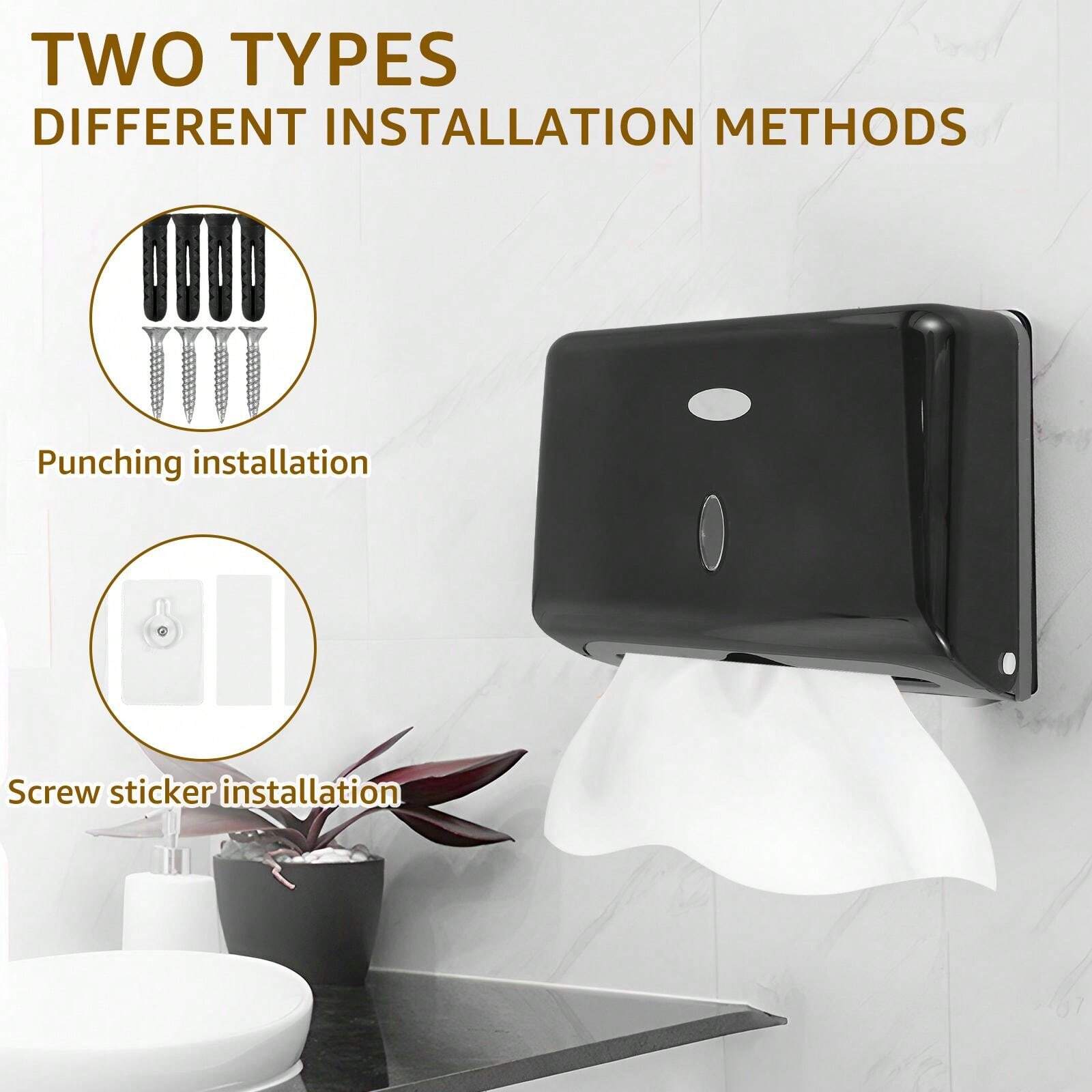 Dispensador de toallas de papel montado en la pared, dispensador comercial de papel higiénico ...