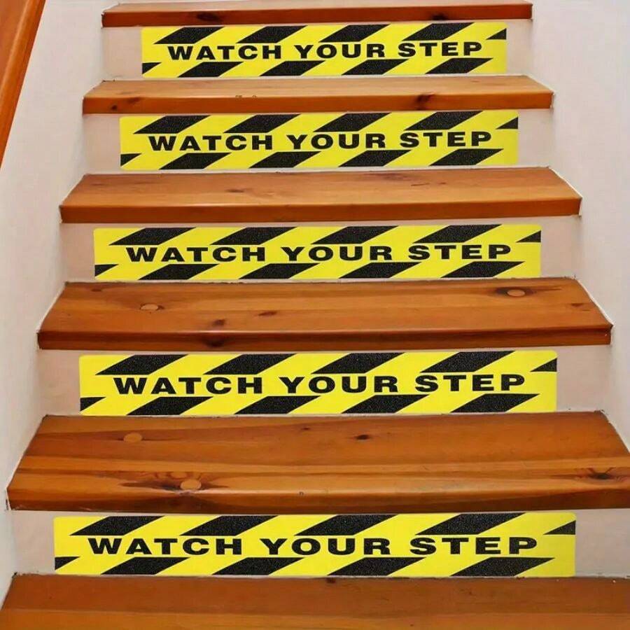 2 Sheets/Set Of Caution Floor Stickers - 6X24Inch, Warning Floor ...