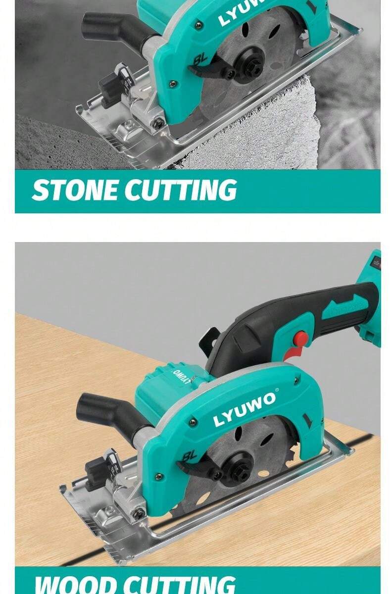 LYUWO High Power Single Hand Saw, Lithium Electric Circular Saw, Wood ...