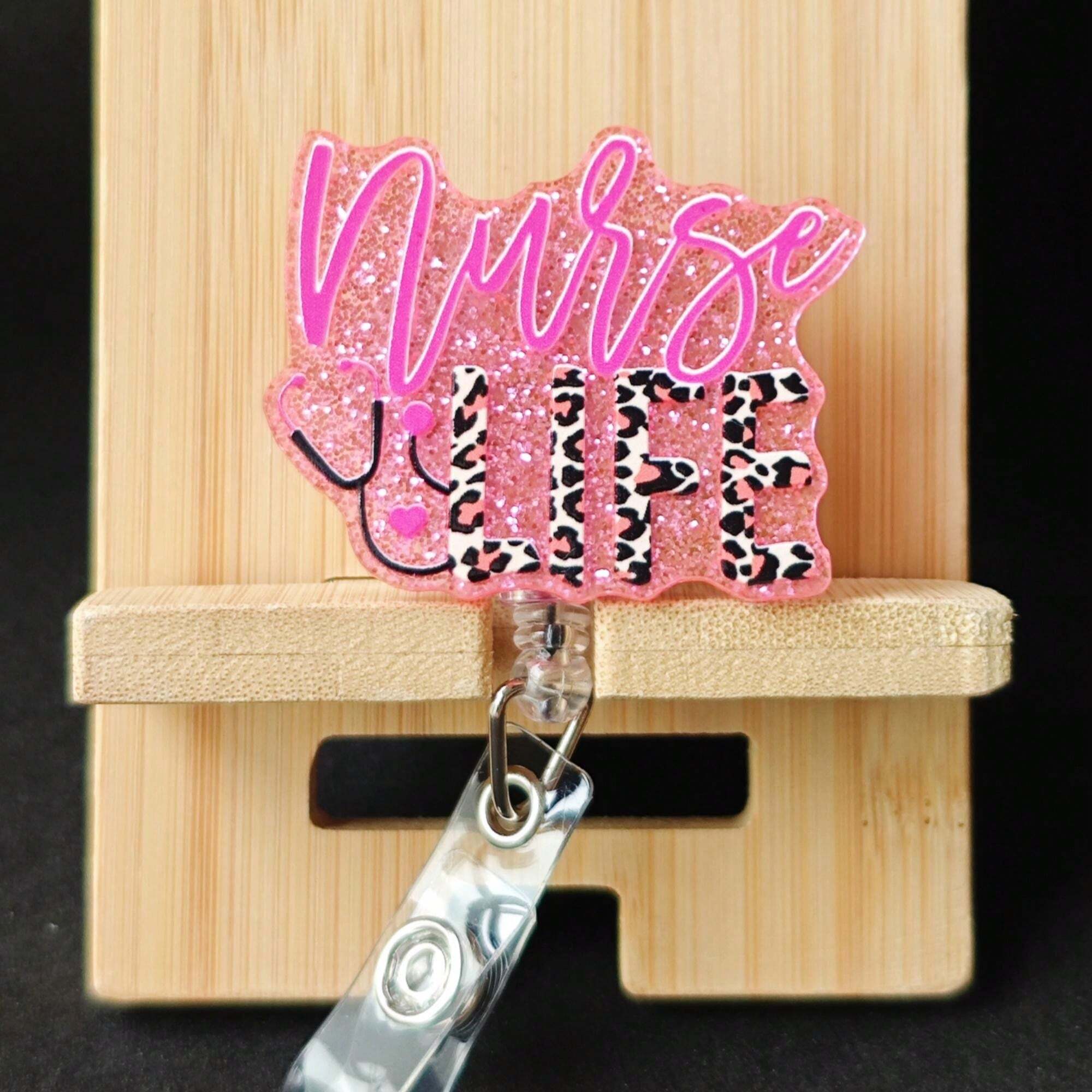 Nurse Life Badge Reel Holder Retractable With ID Clip For Nurse Nursing ...