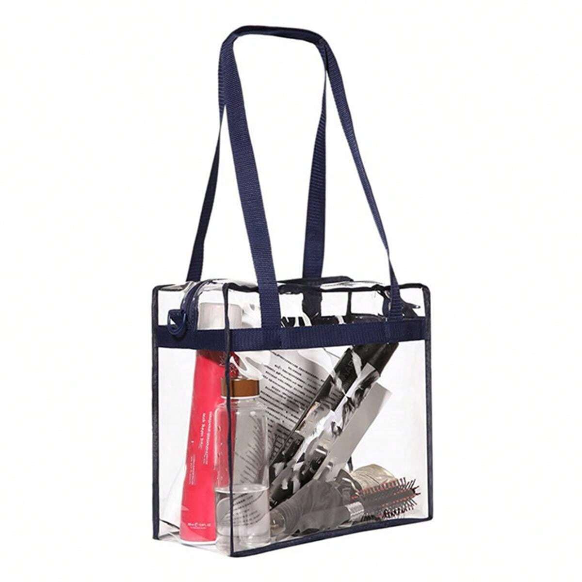 PVC Transparent Bags, Stadium Approved Clear Tote Bag With Zipper ...