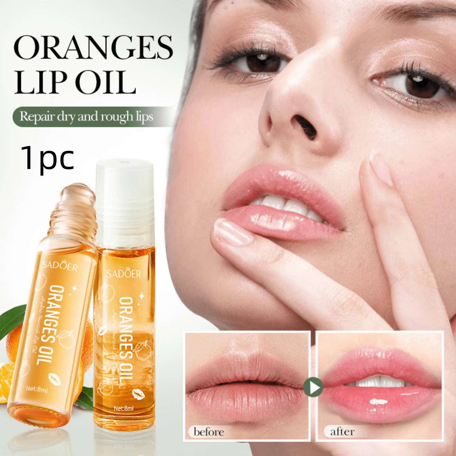 8ml Moisturizing And Nourishing Lip Oil With Orange Fragrance, Helps ...