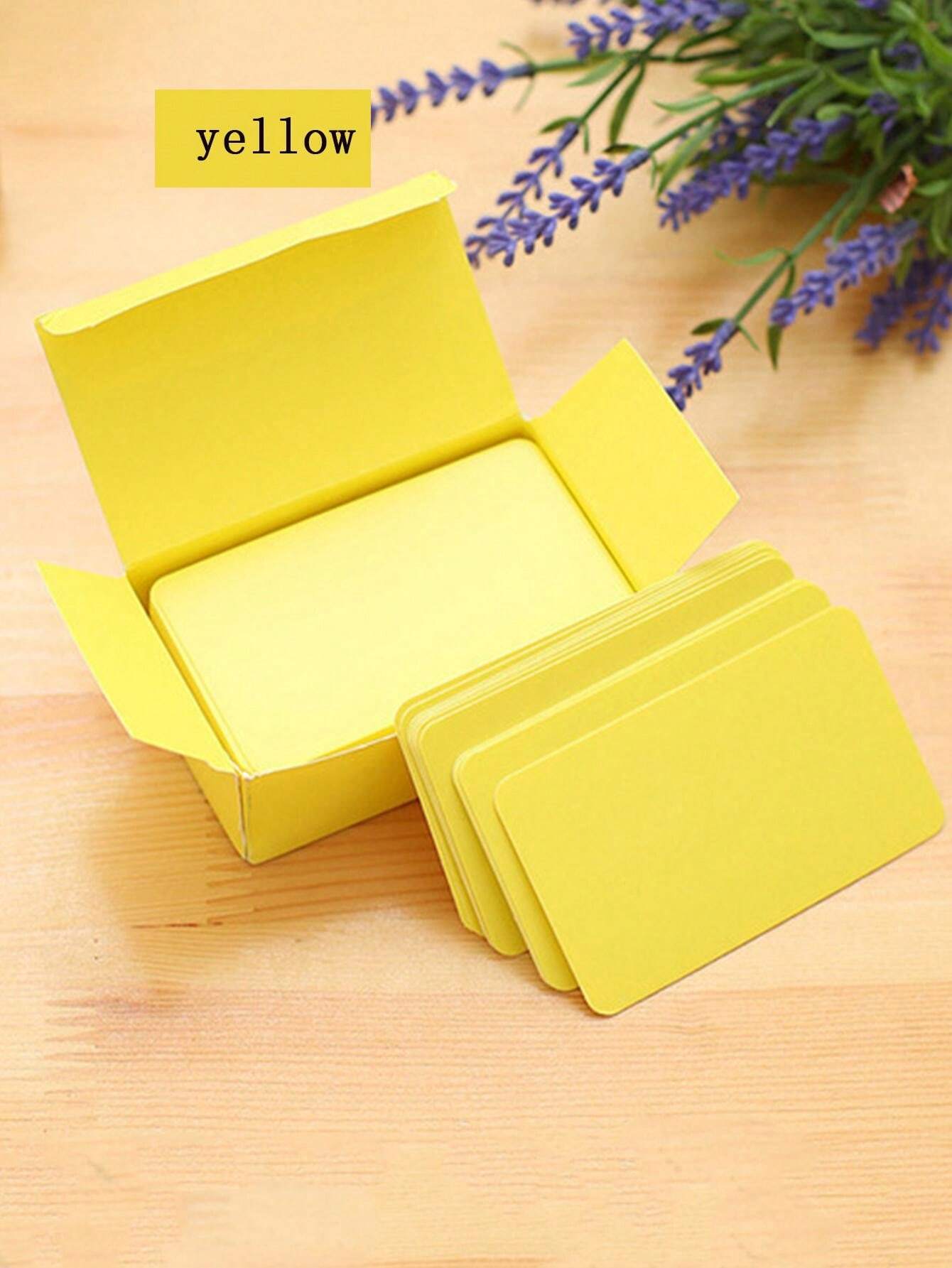 100pcs Thick Rounded Corner Blank Word Cards With Box For Students ...