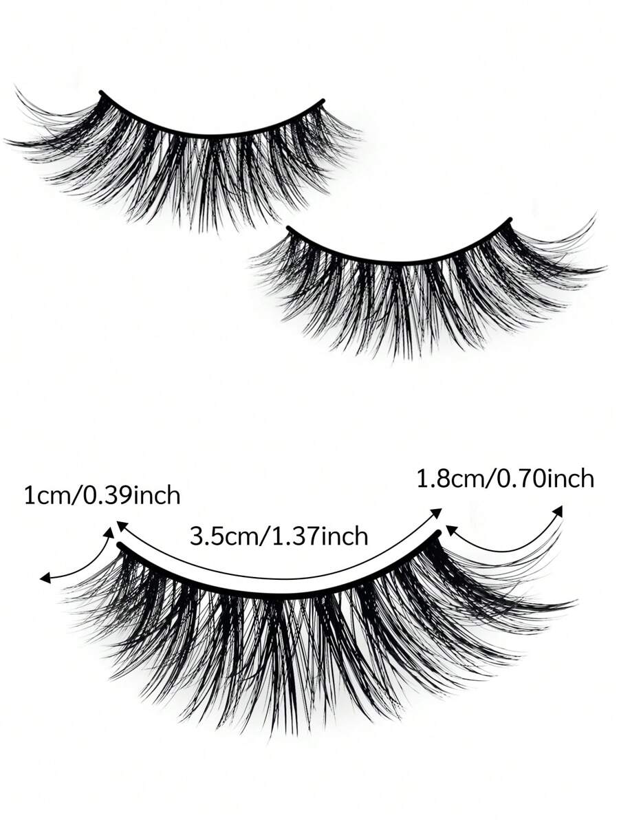 10 Pairs Of Natural Thick Full False Eyelashes, American Style, Soft ...