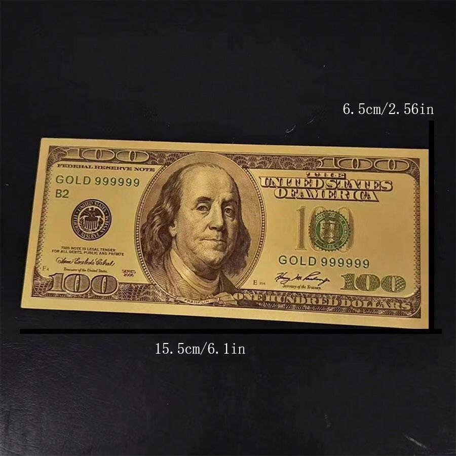 1pc Rare Gold-Plated Commemorative Banknote, Statue Of Liberty ...