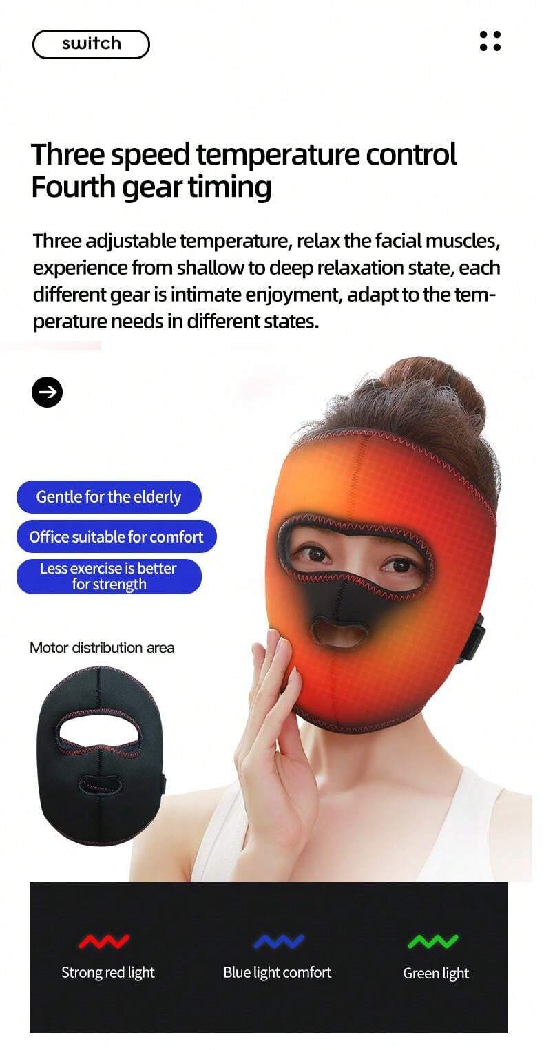 1 Electric Facial Pressure Relief Massager With 3 Temperature Settings, Facial Electric Massage ...