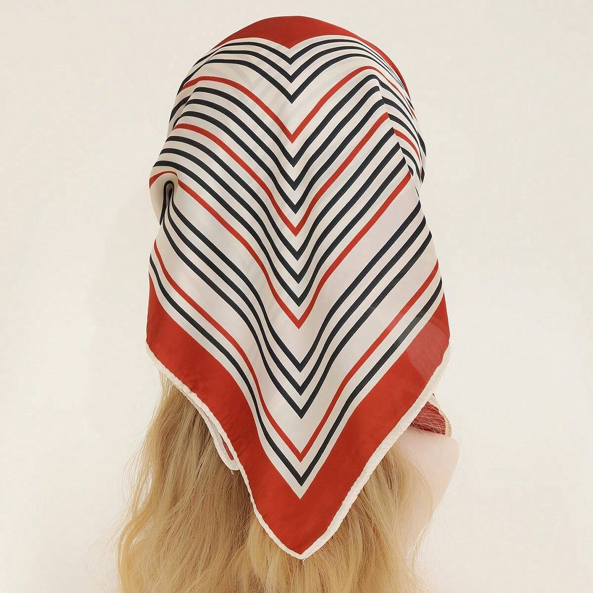 27.5-Inch Printed Square Scarf, Silk-Like Thin Satin Kerchief For ...