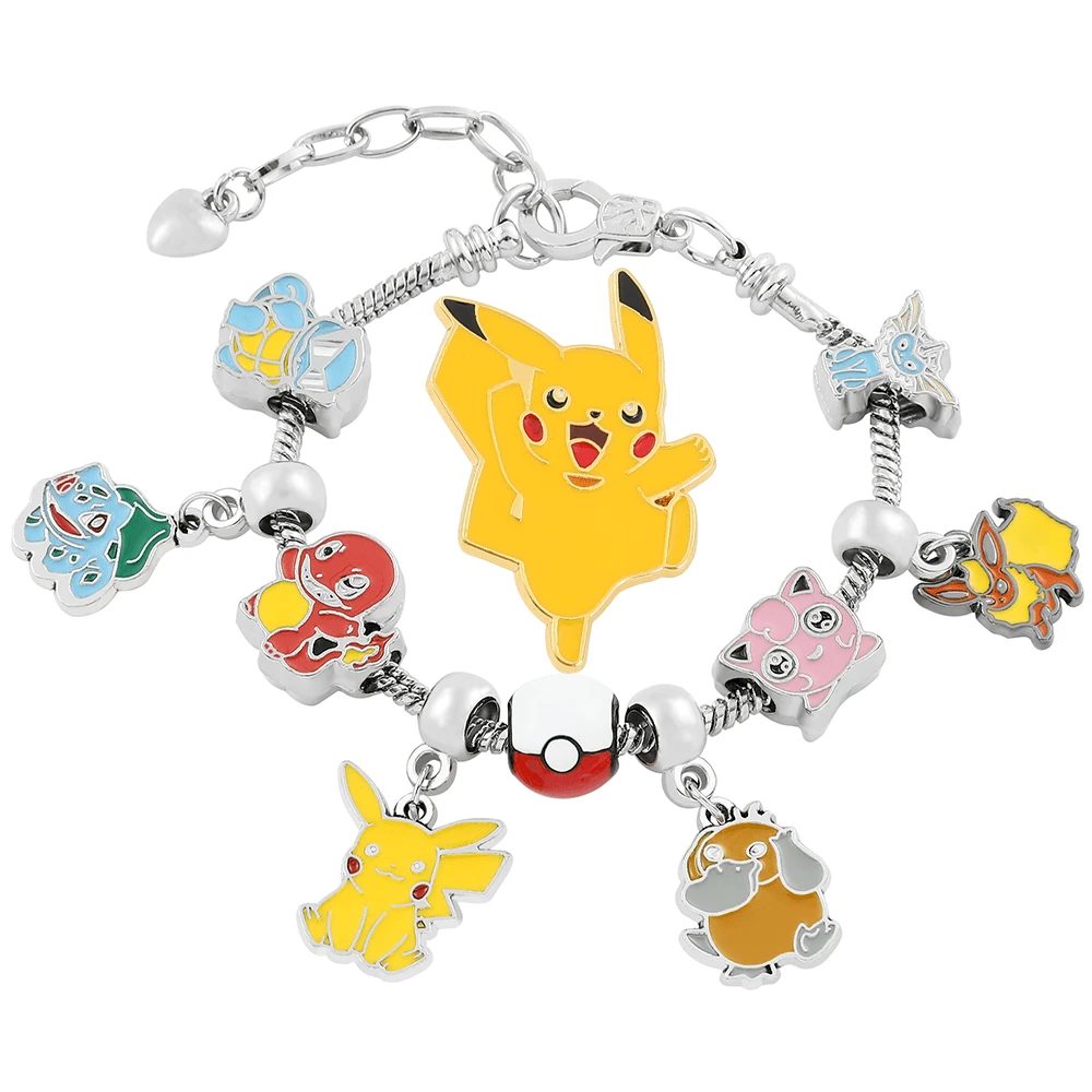 Conjunto de joyas de anime con Pikachu, figura de dibujos animados ...