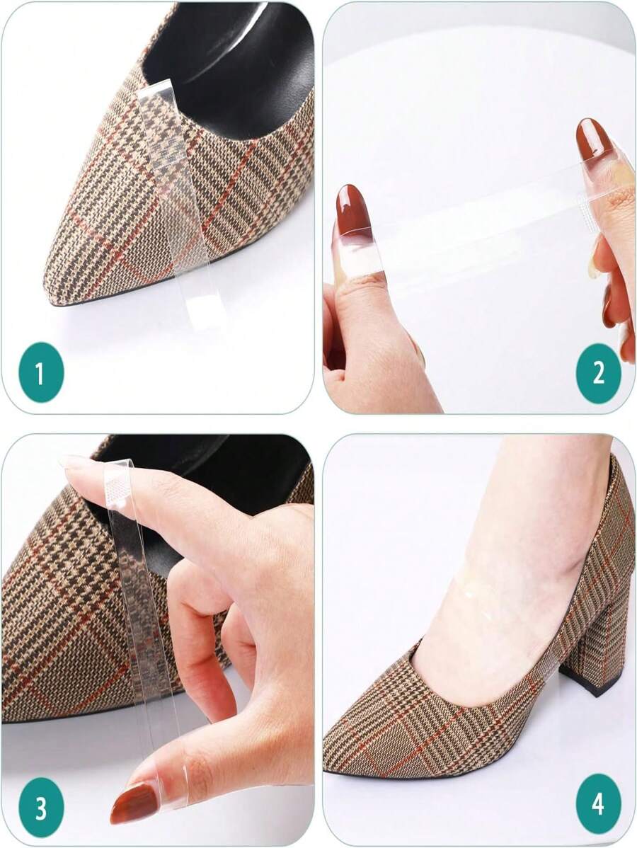 2pcs Transparent Invisible High Heel Straps Women's Elastic Shoe Straps ...