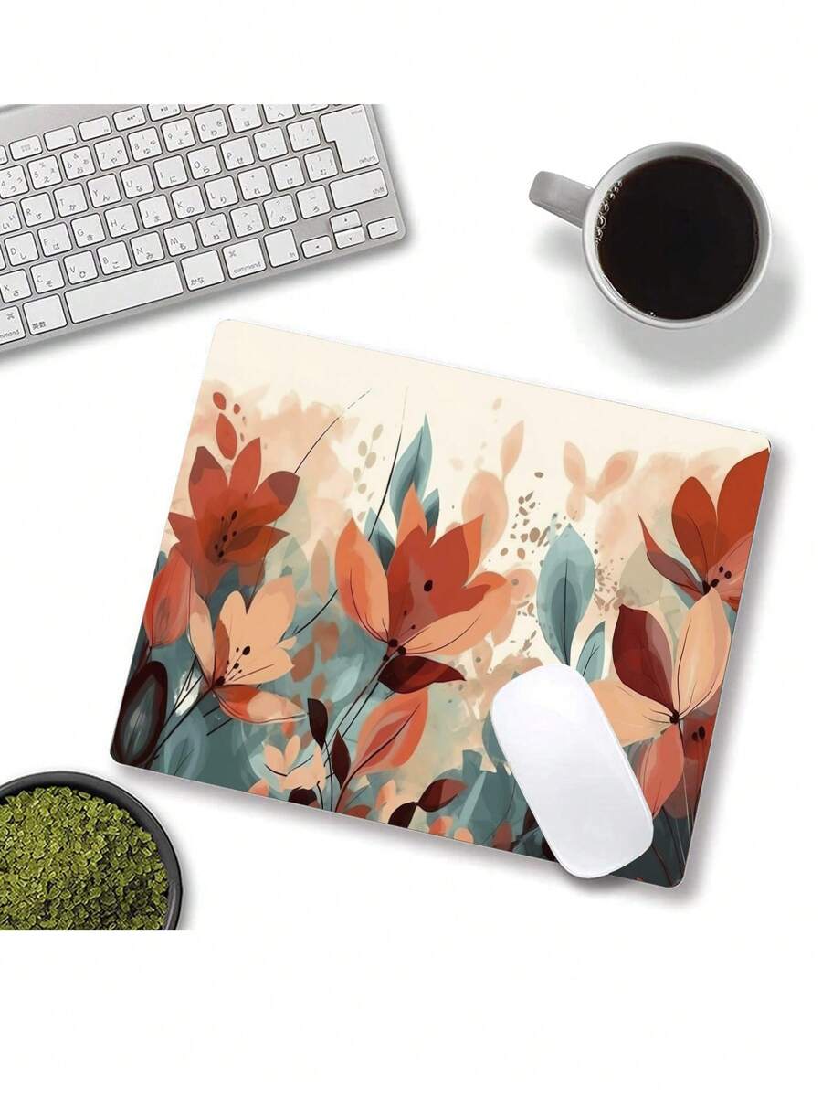 1pc Abstract Line & Flower 3D Printed Anti-Slip Game/Work Mouse Pad ...