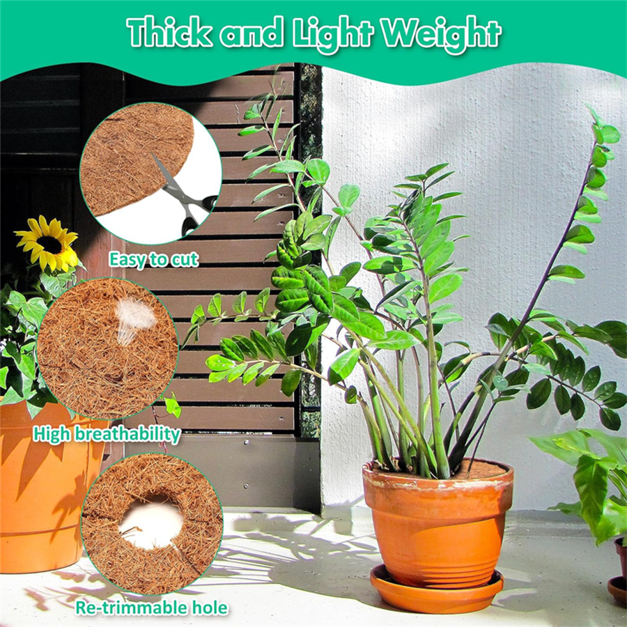 3pcs Coconut Fiber Ring Mulch Plant Protection Mats,11.8 Inch Natural ...